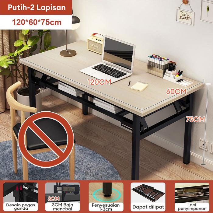 Promo RM-Meja Lipat Portabel Meja Kantor Besi Meja Belajar Minimalis ...