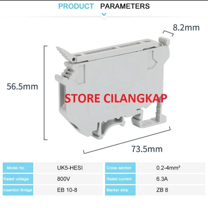Jual UK5 HESI-Fuse Modular Terminal Block UK5HESI - Abu-abu - Jakarta Timur - STORE CILANGKAP ...