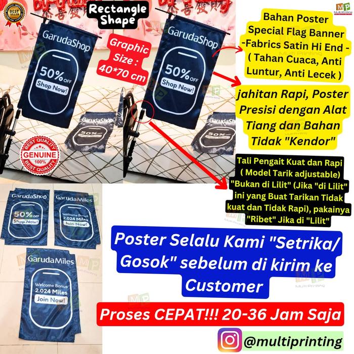 Promo Human Banner + Tas Bendera Lari (Bendera Promosi Berjalan)+ Pacer ...