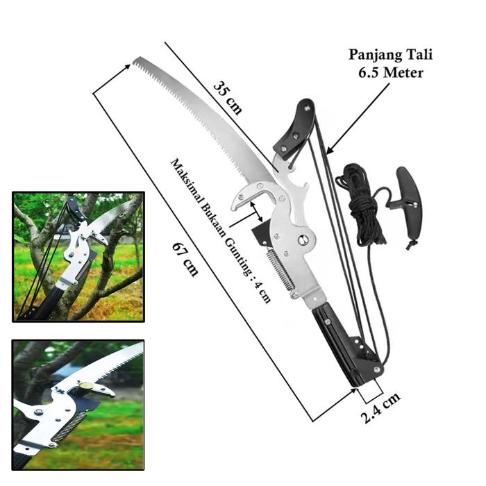 Jual Gergaji Tarik Pemotong Dahan Batang Pohon Tinggi Gunting Pisau ...