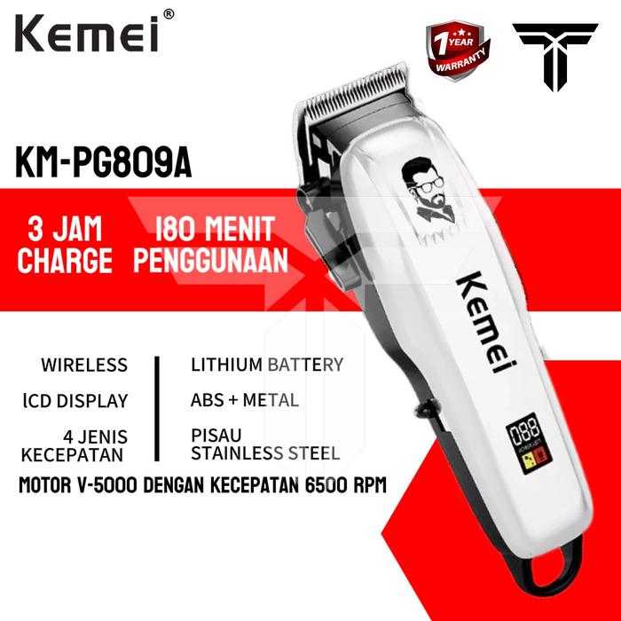 Jual Kemei PG 809A Alat cukur rambut elektrik professional hair clipper - Kota Tangerang ...