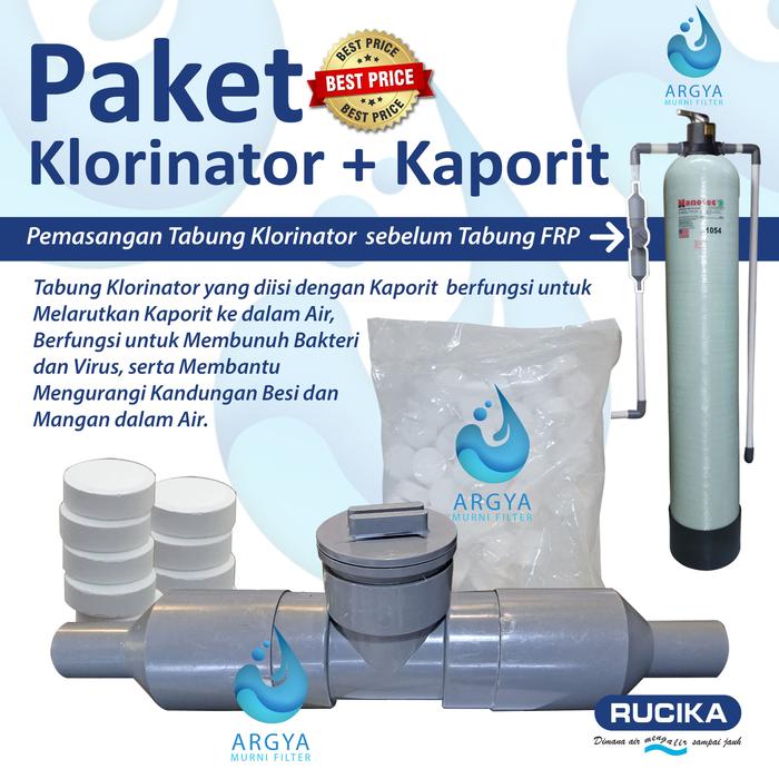 Jual Paket Tabung Klorinator / Chlorinator + 1 Kg. Kaporit Tablet 90% ...
