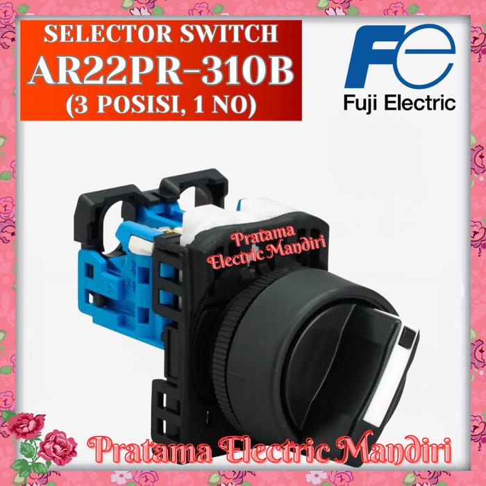 Jual Selector Switch Dia. 22mm AR22PR-311B 3 Posisi 1NO 1NC FUJI ...