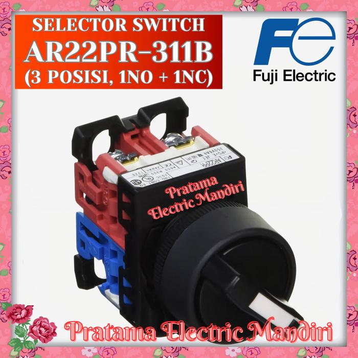 Jual Selector Switch Dia. 22mm AR22PR-311B 3 Posisi 1NO 1NC FUJI ...