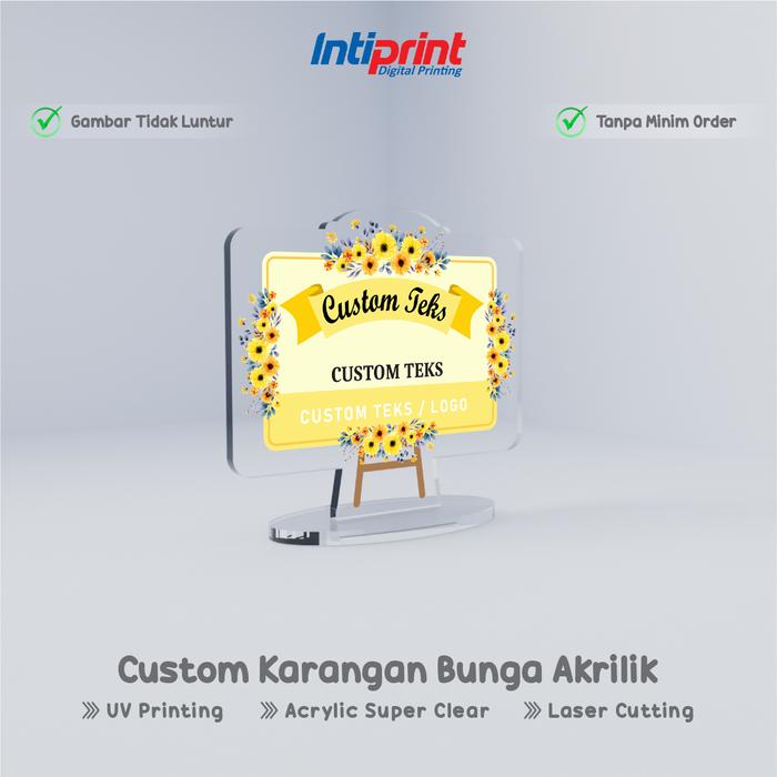 Jual Karangan Bunga Stand Akrilik Custom PRINT UV - Acrylic Standee ...
