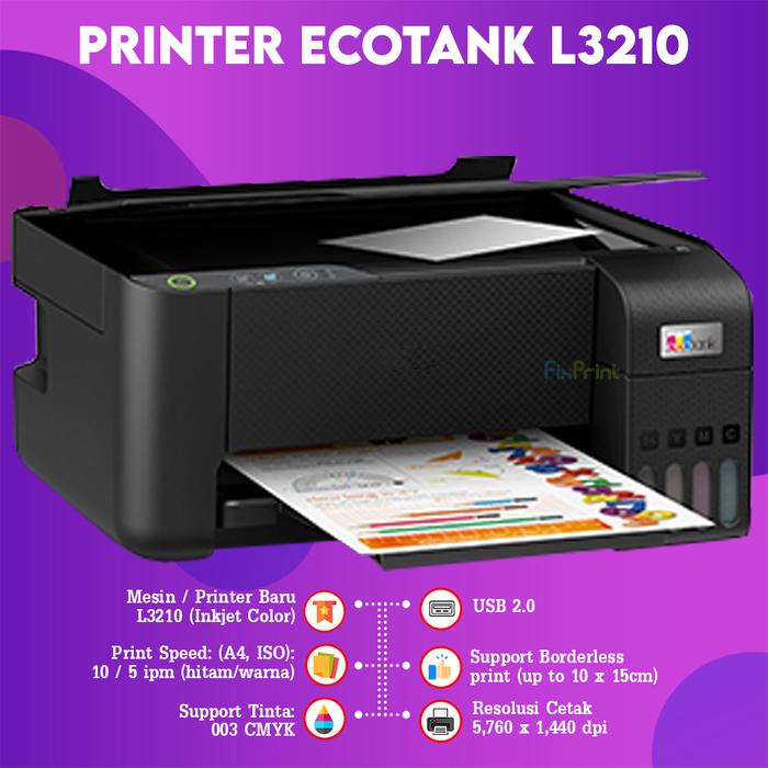 Promo Printer Eco Tank L3250 L3210 L3211 A4 AiO WiFi Print Scan Copy ...