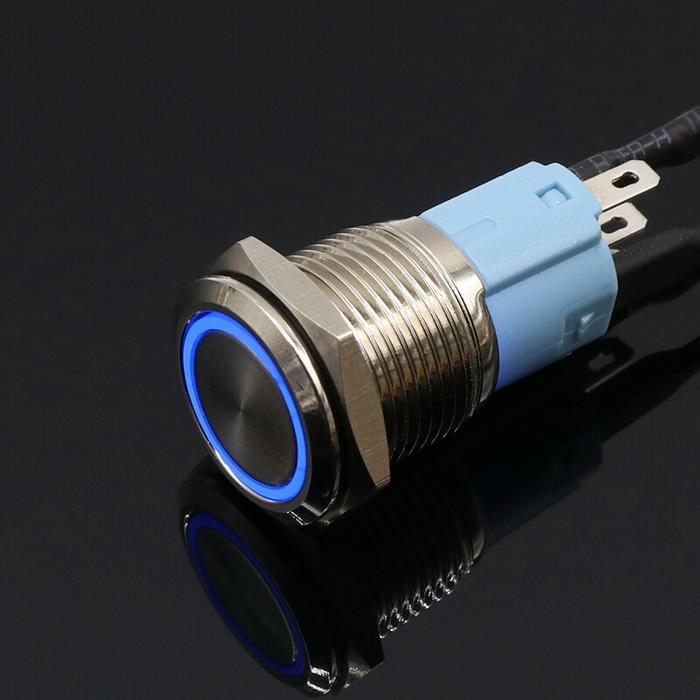 Jual push button 16mm self locking saklar switch on off tombol motor ...