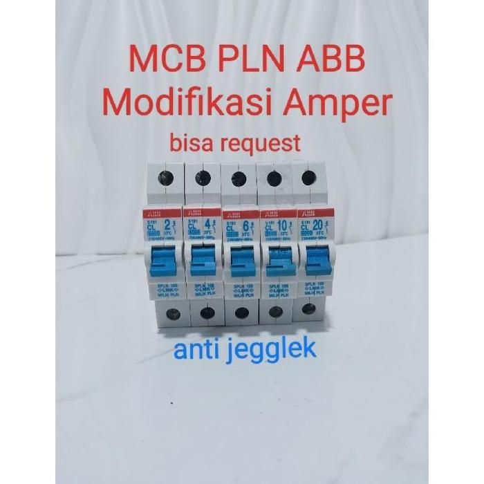 Jual Ready Mcb pln abb modifikasi amper 2Amodifikasi10A anti jeglek ...