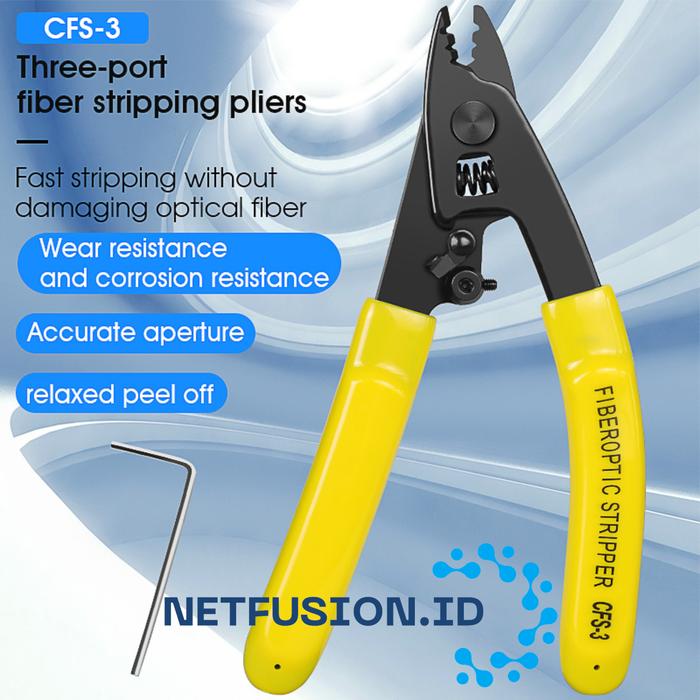 Promo Tang Stripper Fiber Optik 3 Hole CFS-3 COMPTYCO / Tang Fiber ...