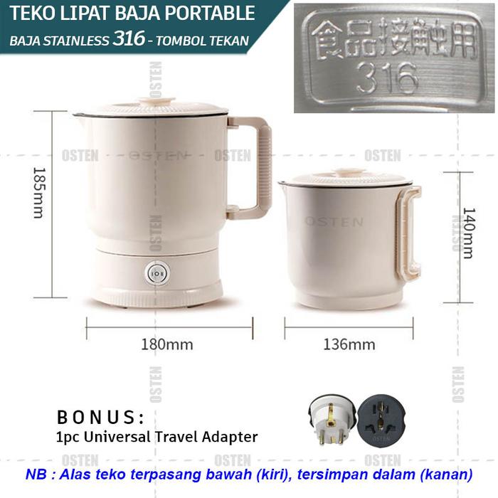 Jual Teko mug listrik anak kos / kettle electric travel camping ...