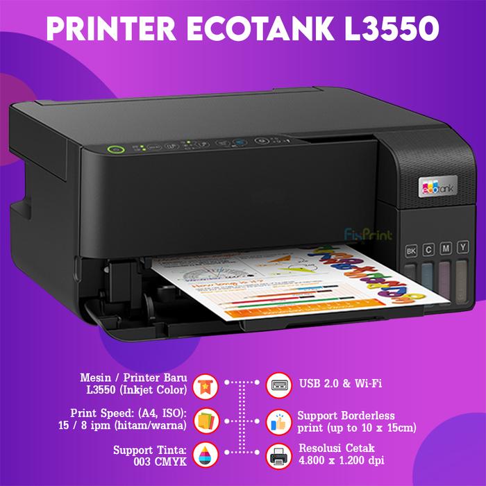 Promo Printer Eco Tank L3250 / L3256 / L3251 / L3550 / L3556 Print Scan ...