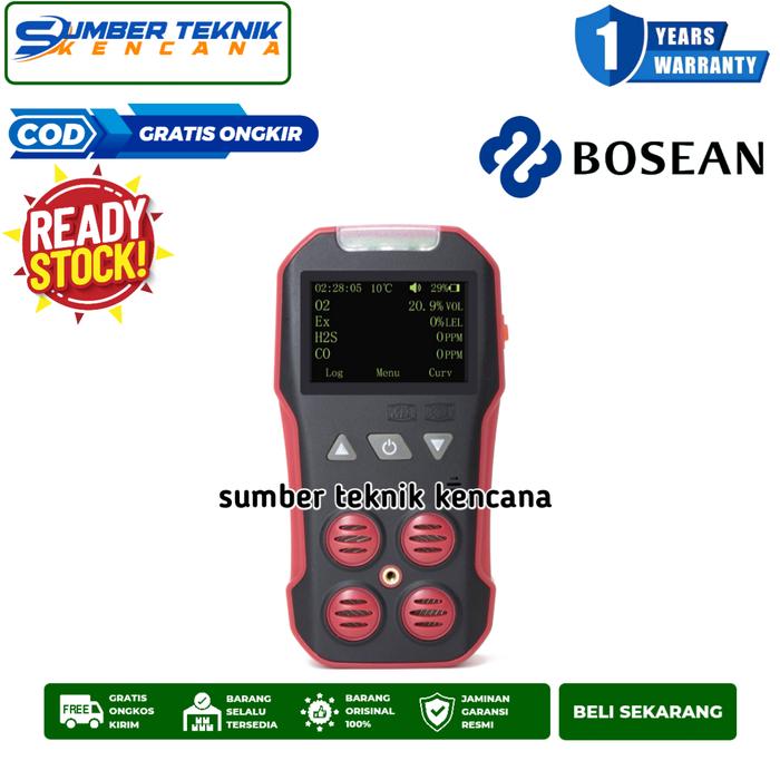 Jual Gas Detector 4-in-1 O2 CO LEL H2S with ALARM SENSOR MONITOR ...