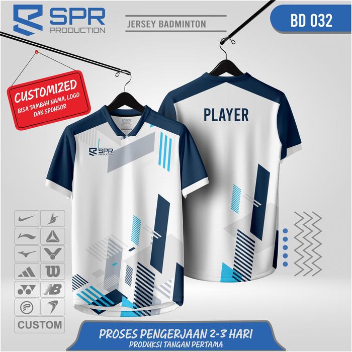 Jual JERSEY BADMINTON BULUTANGKIS SPR 32, BISA CUSTOM NAMA DAN LOGO ...