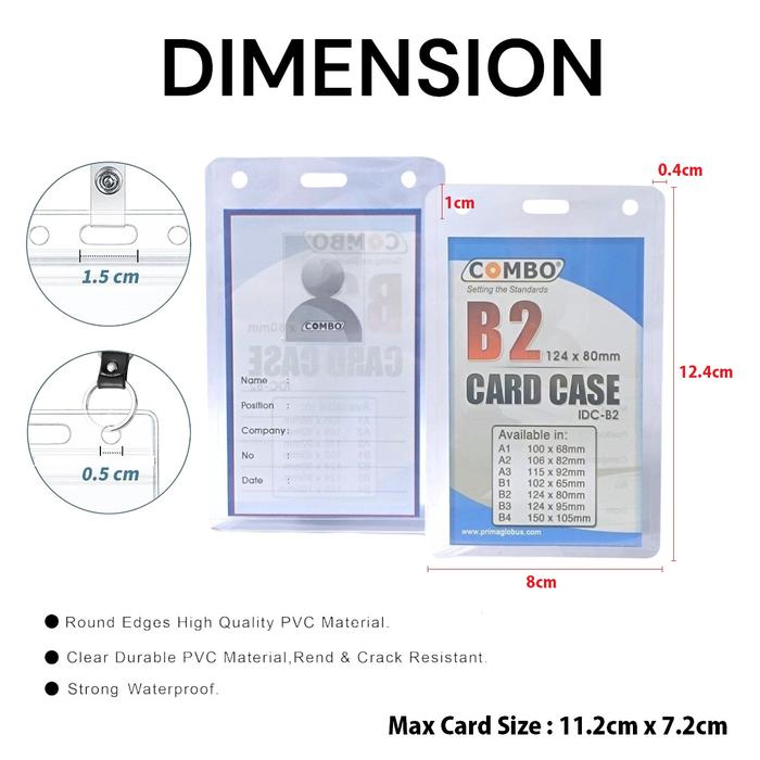 Jual (100 Pcs) ID Card Case Plastik / Casing ID Card Transparant ...