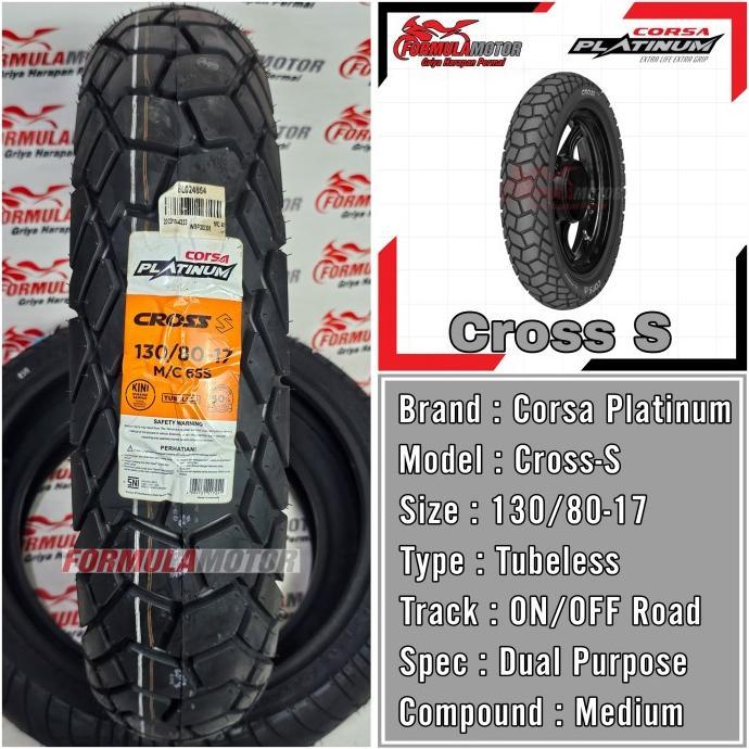 Jual 130/80-17 Corsa Platinum Cross S Dual Purpose - Ban Motor Ring 17 ...