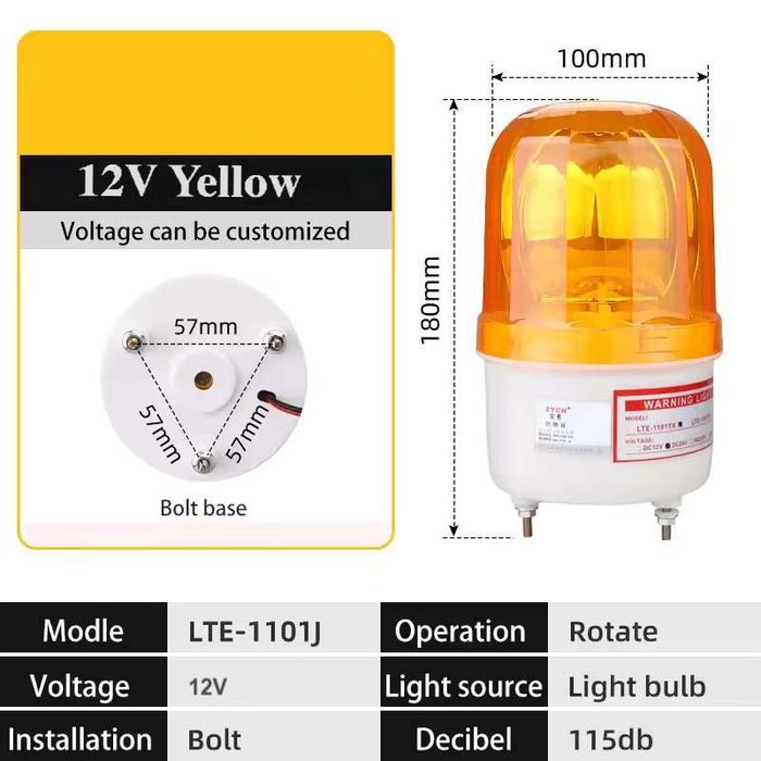 Jual Rotary Lampu 220v Warning Light Lampu Rotary Warning Light 4inch ...