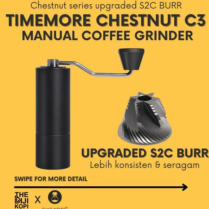 Jual Grinder Kopi Timemore Chestnut C3 Coffee Grinder S2C Burr - 7 Hari ...