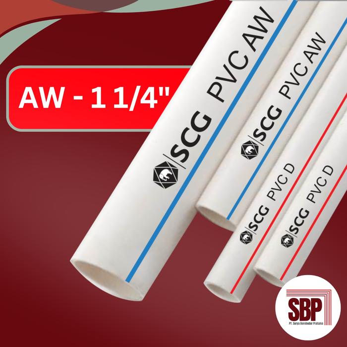 Jual PIPA PVC SCG AW & D (4 METER) - AW - 1/2" - Kota Depok - PT. Surya ...