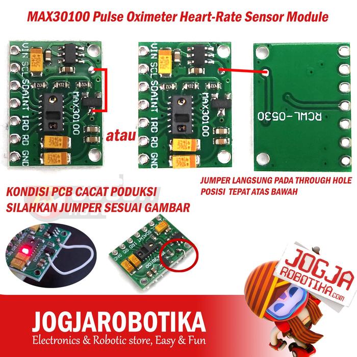 Jual MAX30100 Pulse Oximeter Heart-Rate Sensor Module - Kab. Sleman ...