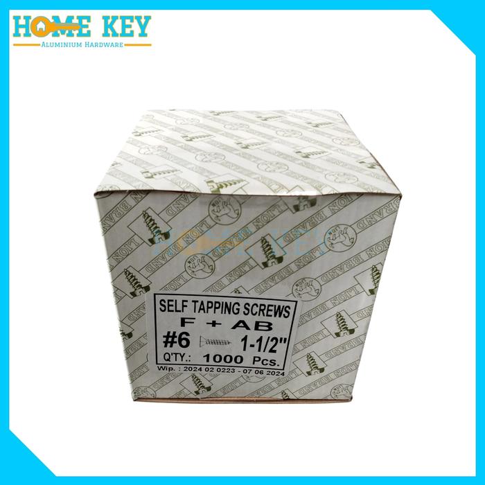 Jual FAB #6x1-1/2" Sekrup, Baut Tapping FH Moon Lion Kepala Rata, Obeng ...