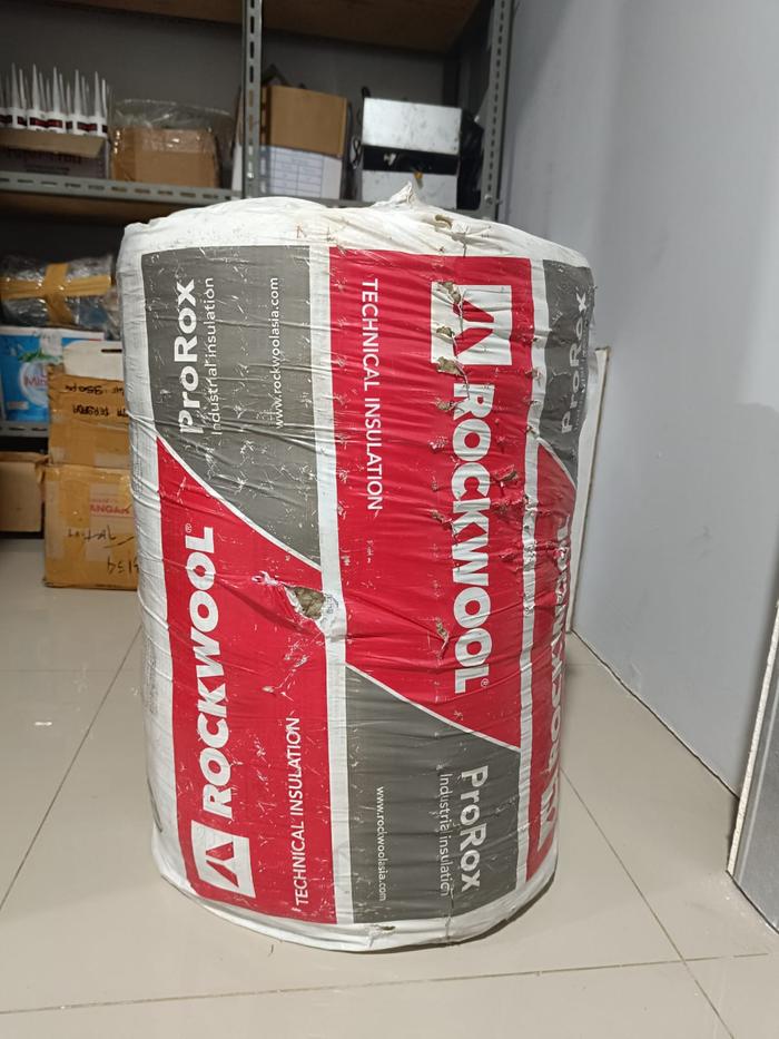 Jual ROCKWOOL WIRE BLANKET 50MM X 600MM X5000MM (DENGAN KAWAT) DENSITY ...