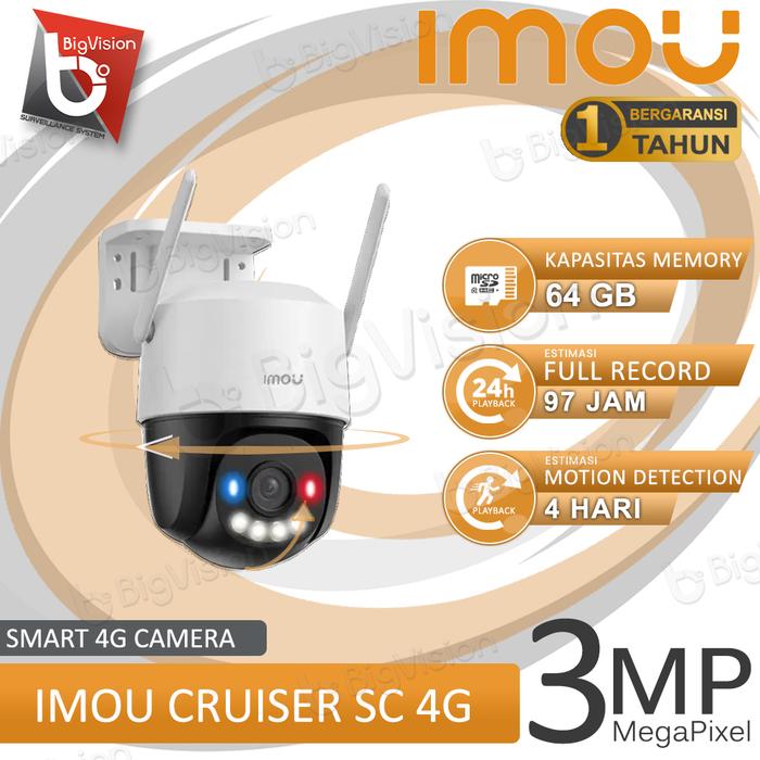Jual CCTV 4G IMOU CRUISER SC 4G 3MP 2K CCTV PINTAR LUAR RUANGAN SIM GSM ...
