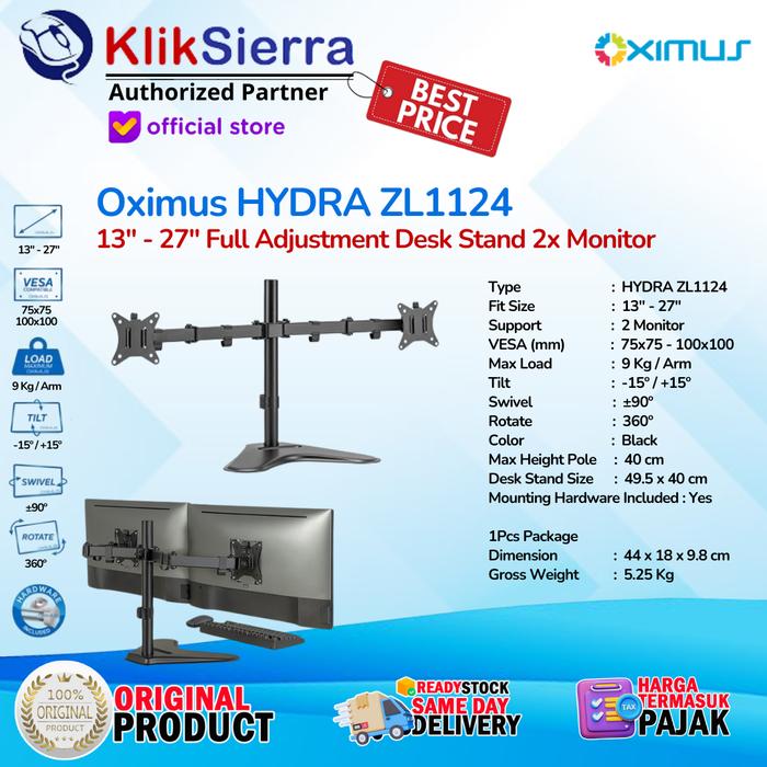Jual OXIMUS HYDRA ZL1123 Atas Bawah | ZL1124 Side by Side - Full ...