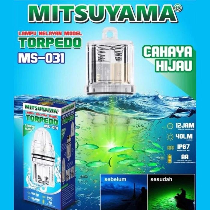 Jual Lampu Nelayan Model Torpedo Mitsuyama MS-031 Cahaya Hijau MS ...