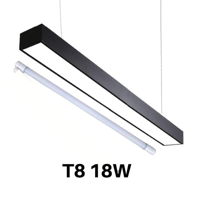Jual Kap Lampu Gantung Office TL Linear T8 LED 18 Watt Downlight Plafon ...