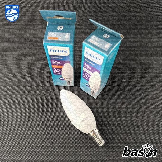 Jual PHILIPS Essential LED Candle 6W E14 / E27 - 2700K atau 4000K ...