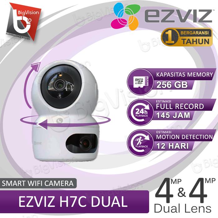 Jual EZVIZ H7C DUAL 4MP 2K WIFI CAMERA PTZ 360 KAMERA CCTV DUAL LENS ...