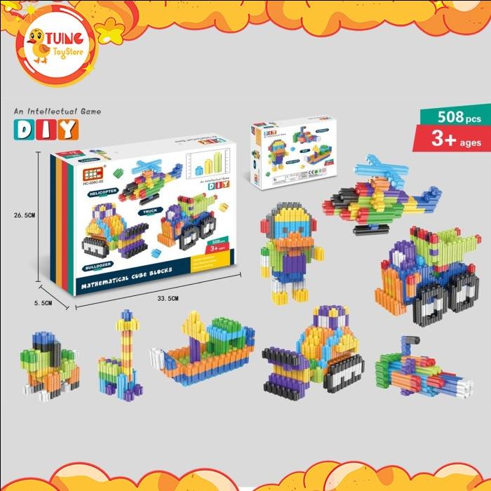 Jual Math Link Cube Blocks Learning Set 320/508Pcs | Building Blocks ...