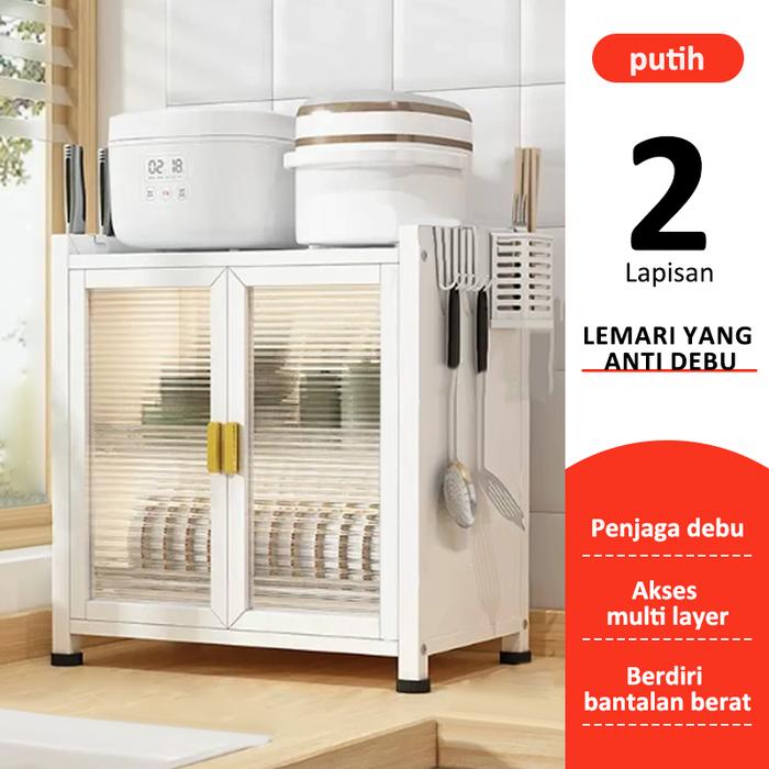 Jual Rak Piring Tertutup Rak Lemari Stainless Dapur Lemari Piring ...