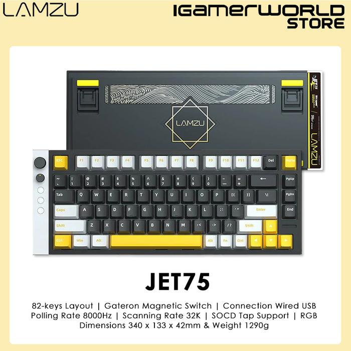 Jual Lamzu JET75 / JET 75 Rapid Trigger 75% Magnetic Hall Effect 8K CNC Mechanical Gaming ...