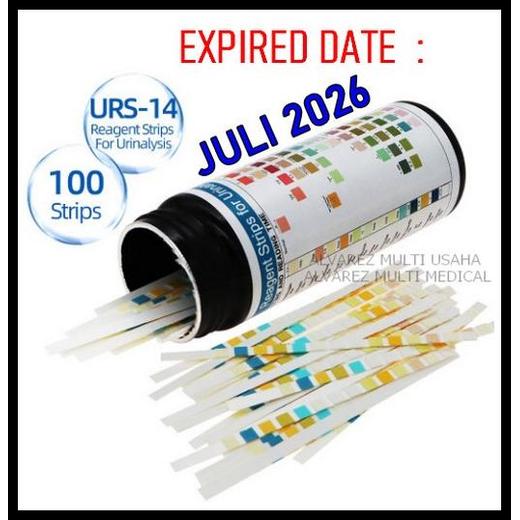 Jual Urin Tes 14P/Urinalysis Test Strips 14 Parameter/Urine Test Strip ...