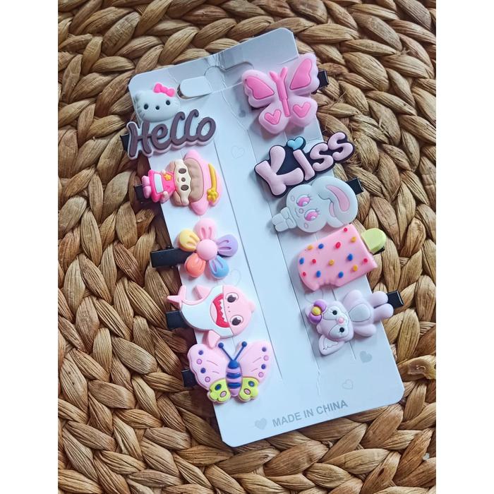Jual Isi 10 Jept rambut anak perempuan Jepitan Rambut Motif Karakter ...
