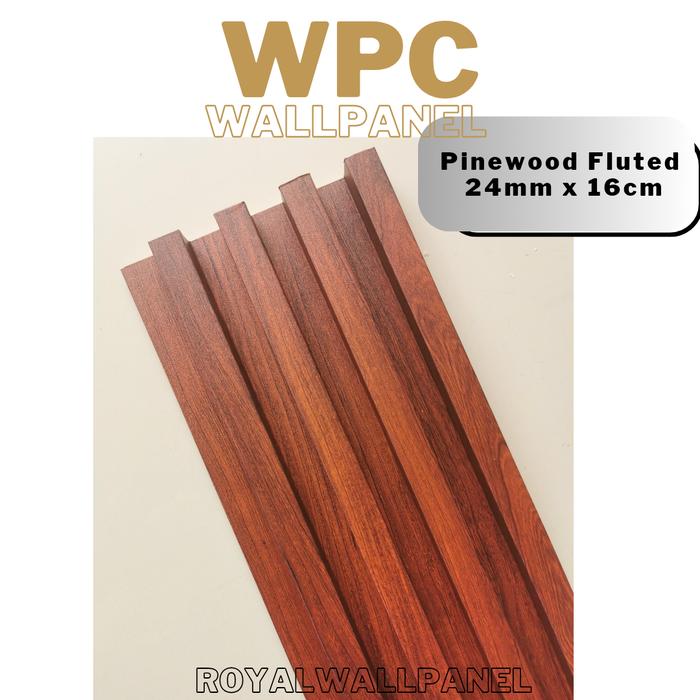 Jual 1Meter FLUTED WPC WOOD PANEL ROYAL WALLPANEL - 1m 24mmPinewood ...