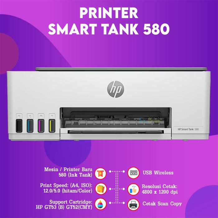 Promo Printer HP Smart Ink Tank Print Scan Copy 580 520 415 Original ...
