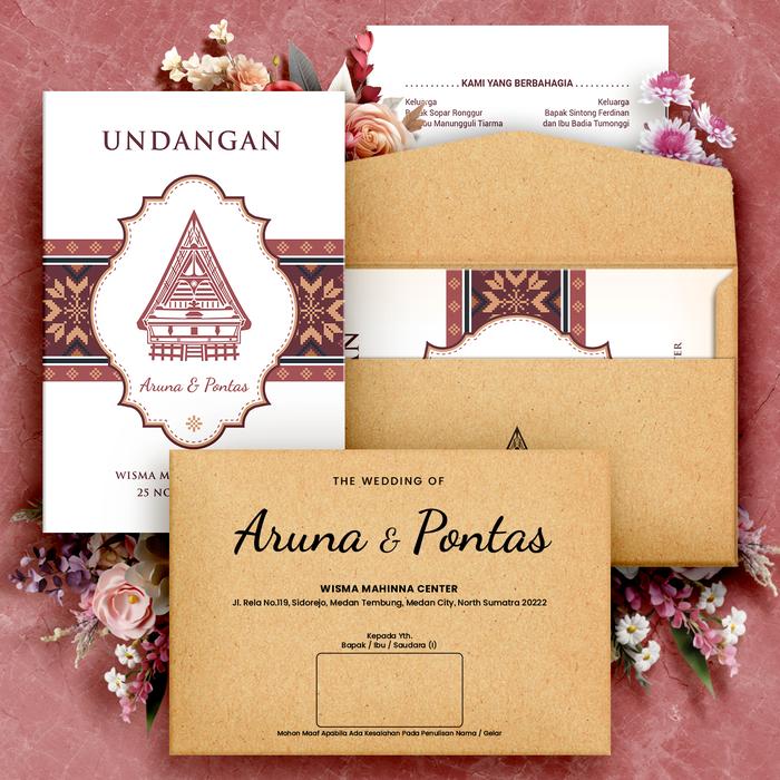 Jual Undangan pernikahan adat Batak. Bahan Jasmine Gliter,Tebal ...