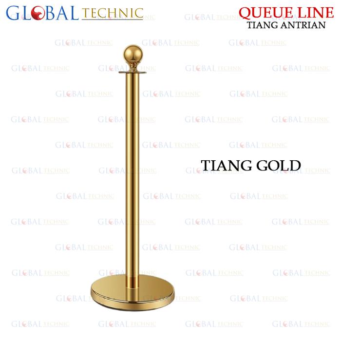 Jual Standing Barrier Queue Line Golden / Tiang Antrian Stainless ...