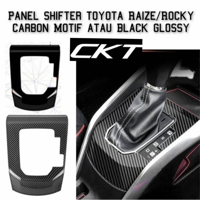 Promo Toyota Raize Rocky Carbon Panel shifter black glossy panel ...