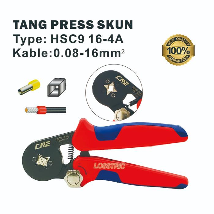 Jual TANG PRESS SKUN FERRULES HSC9 16-4A(0.08-16mm2) SEGI 4 - Kota ...