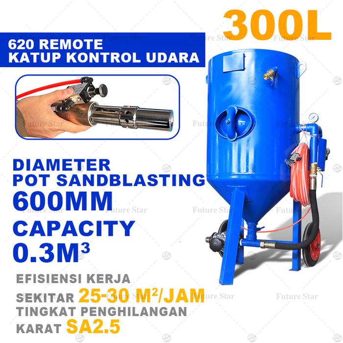 Promo 300L Mesin Sandblasting Penghilang Karat Dan Cat Kering / Basah ...