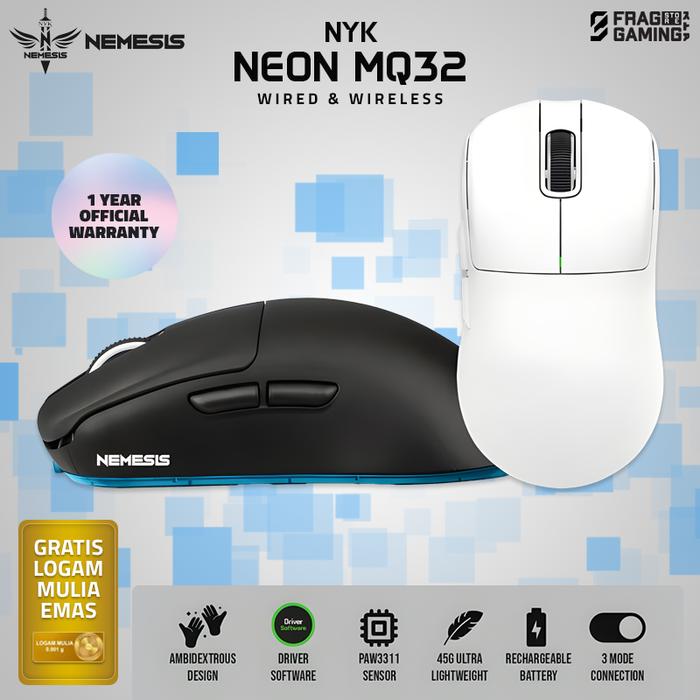 Jual NYK NEON MQ32 / MQ 32 Nemesis Mouse Trimode Wireless 2.4Ghz ...