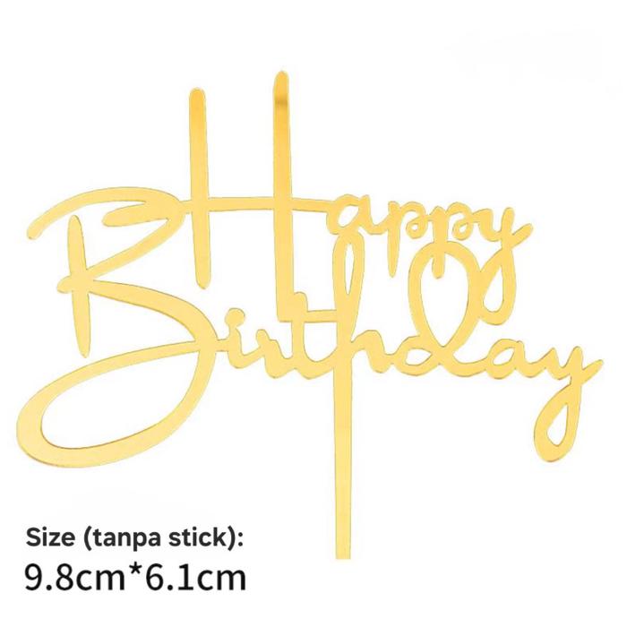 Jual Topper Kue HBD/Happy Birthday Topper/Hiasan Kue Ulang Tahun ...