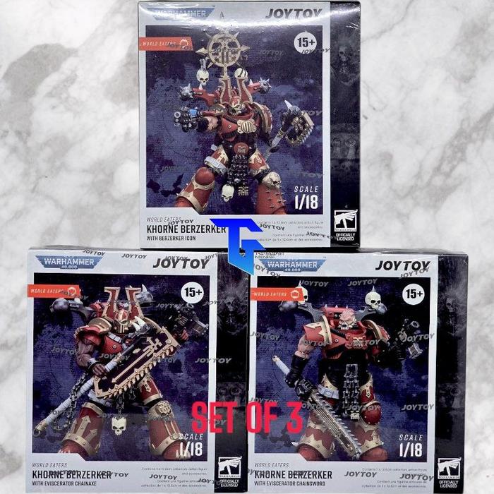 Jual JOYTOY 1/18 Warhammer 40K World Eaters Khorne Berzerker - With ...