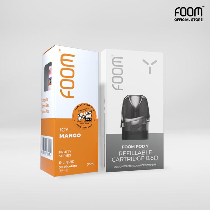 Promo Paket Bulanan Cartridge Pod Y + Top Liquid Foom - ICY MANGO ...
