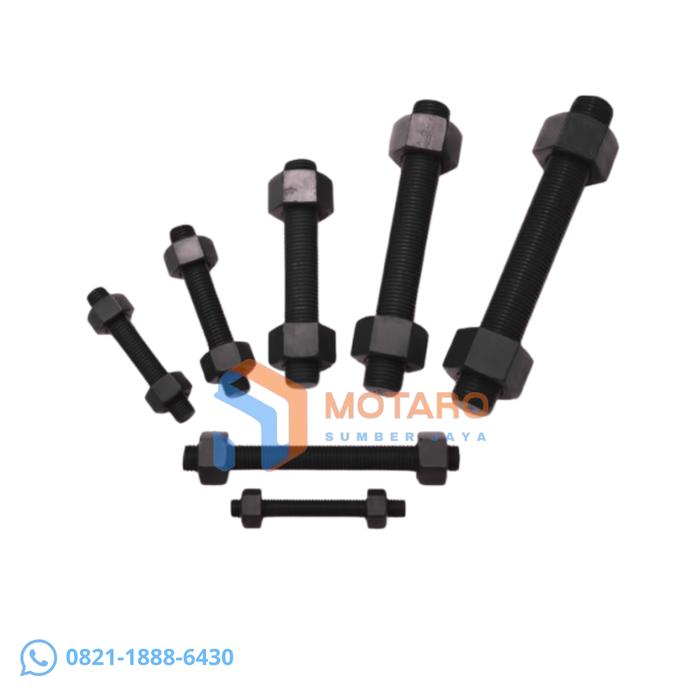 Jual Stud Bolt B7 2H 3/4" x 120 mm / Baut Mur B7 2H ASTM A193 - Jakarta ...