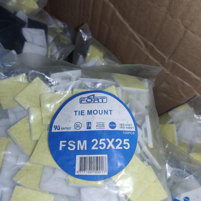 Jual kabel tie mount 25 x 25 1 pack 100 pcs - Putih - Kota Tangerang ...