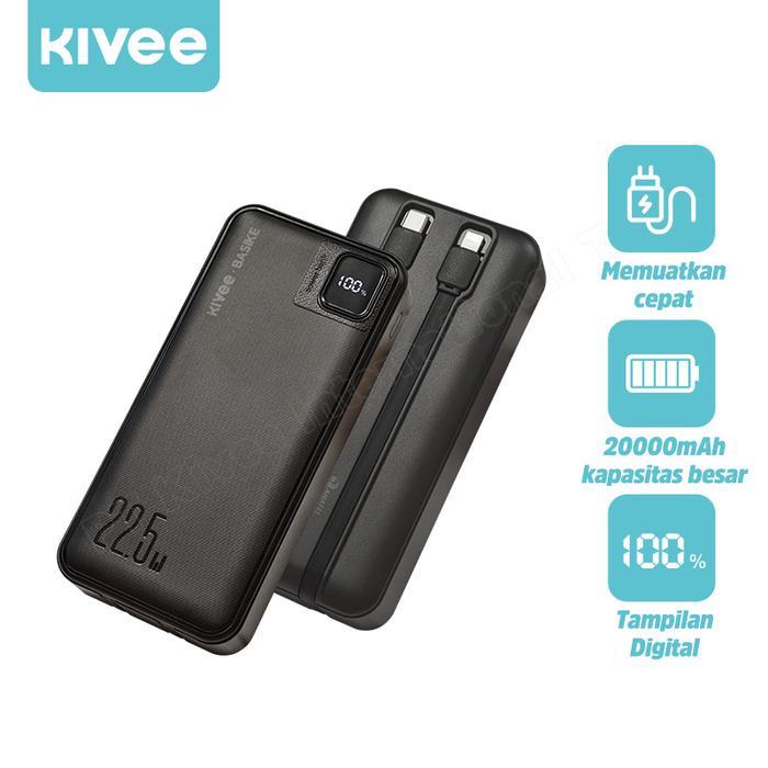 Promo KIVEE Power Bank Kapasitas Besar 20000mAh Dual Port Charging ...